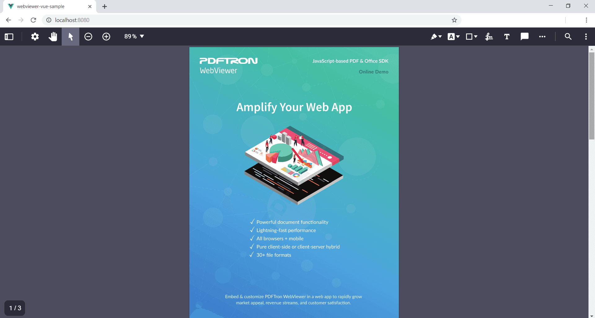 Integrate Vue.js & JavaScript PDF Viewer | PDF.js Express SDK