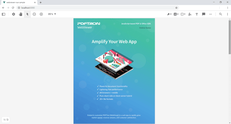 Integrate Vue.js & JavaScript PDF Viewer | PDF.js Express SDK