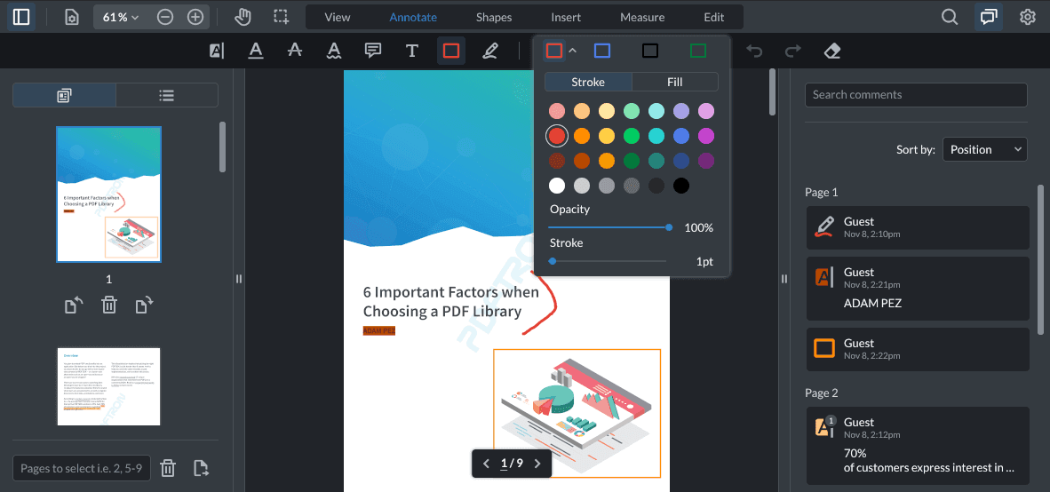 Change Themes & Colors in JavaScript PDF Viewer | PDF.js Express