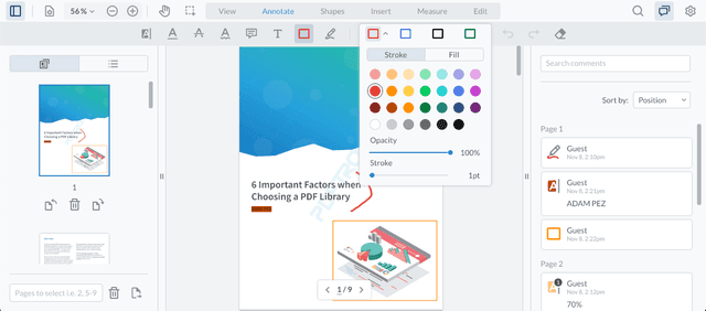 Default UI for WebViewer | PDF.js Express SDK